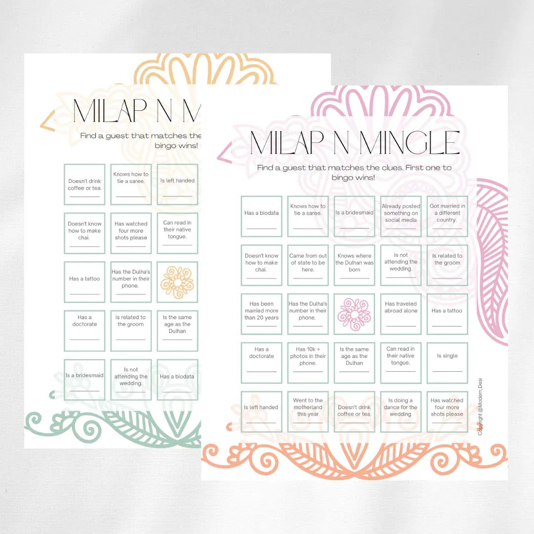 Milap and Mingle Party Game – Modern Desi