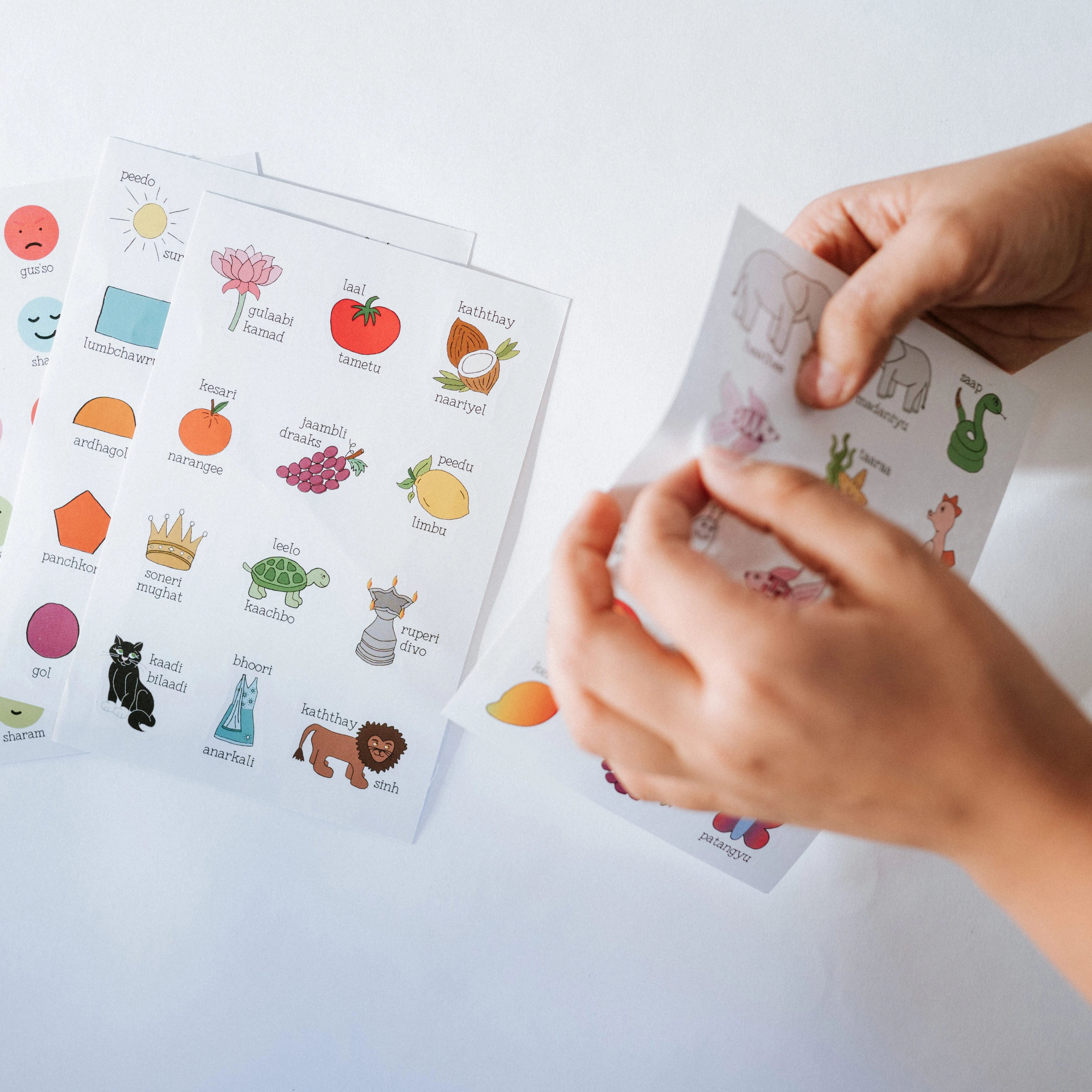 Bilingual Sticker Pack Bundles • Gujarati | Hindi – Modern Desi