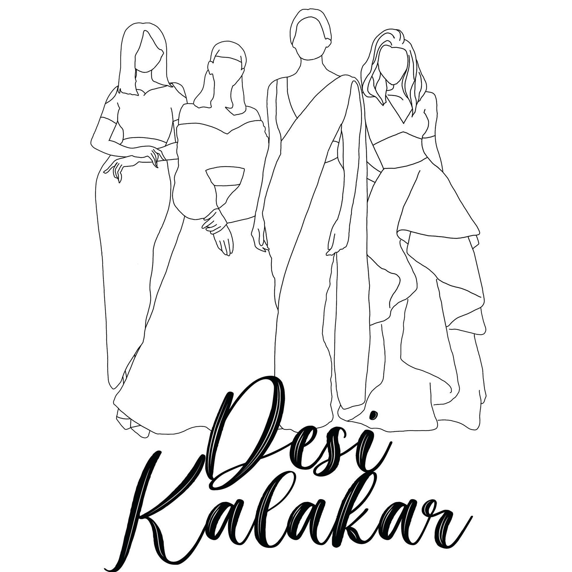 Desi Kalakar - Indian outfit colouring book – Modern Desi